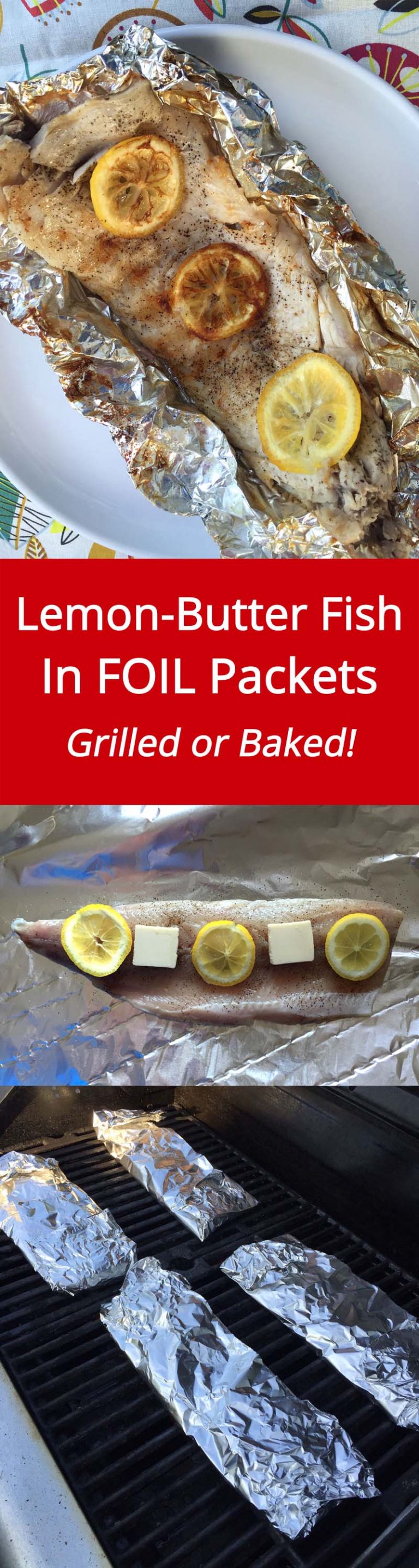 Fish In Foil Packets Recipe With Lemon Butter – Grilled or Baked ...