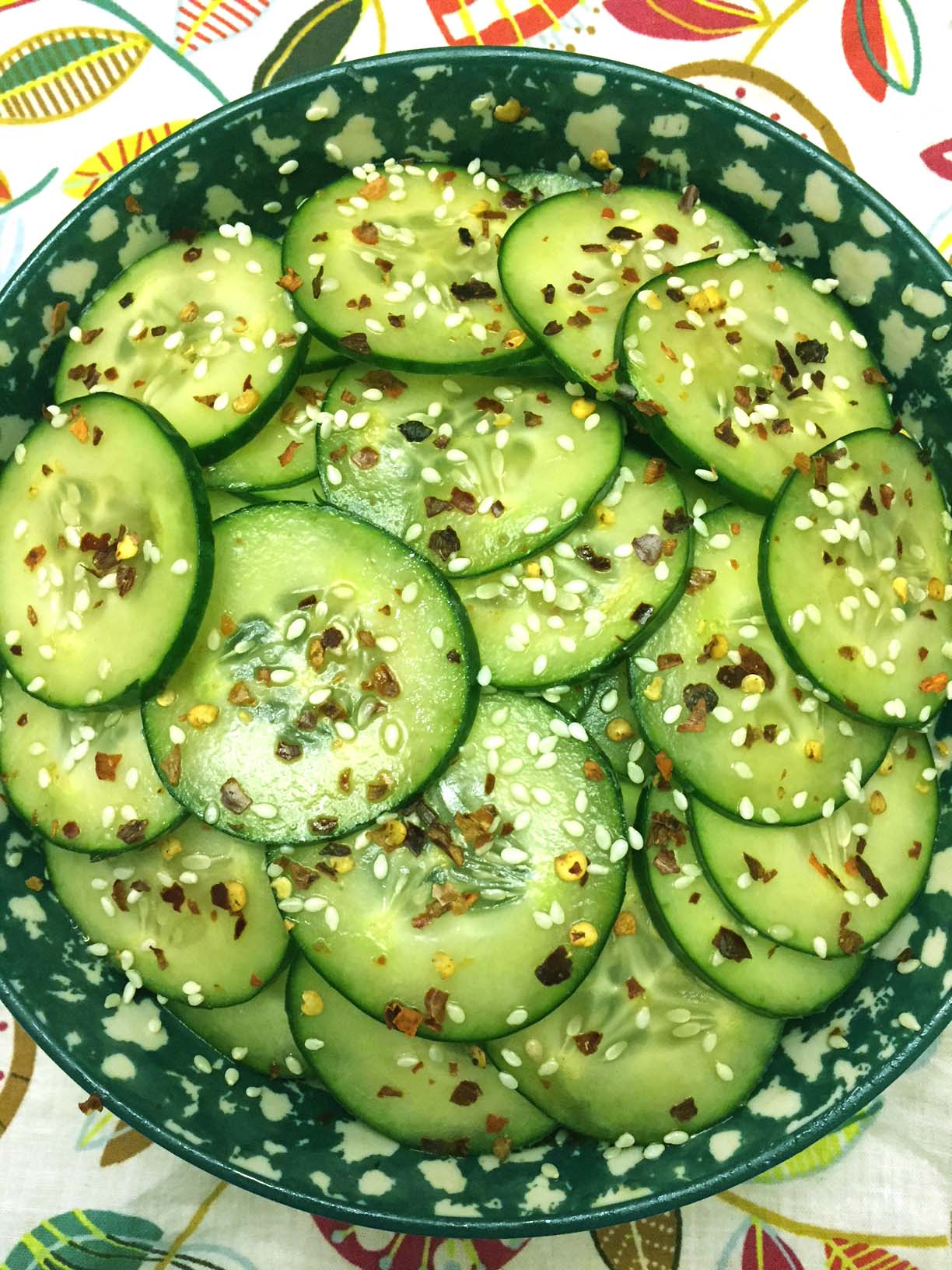 Asian Spicy Sesame Cucumber Salad Recipe – Melanie Cooks