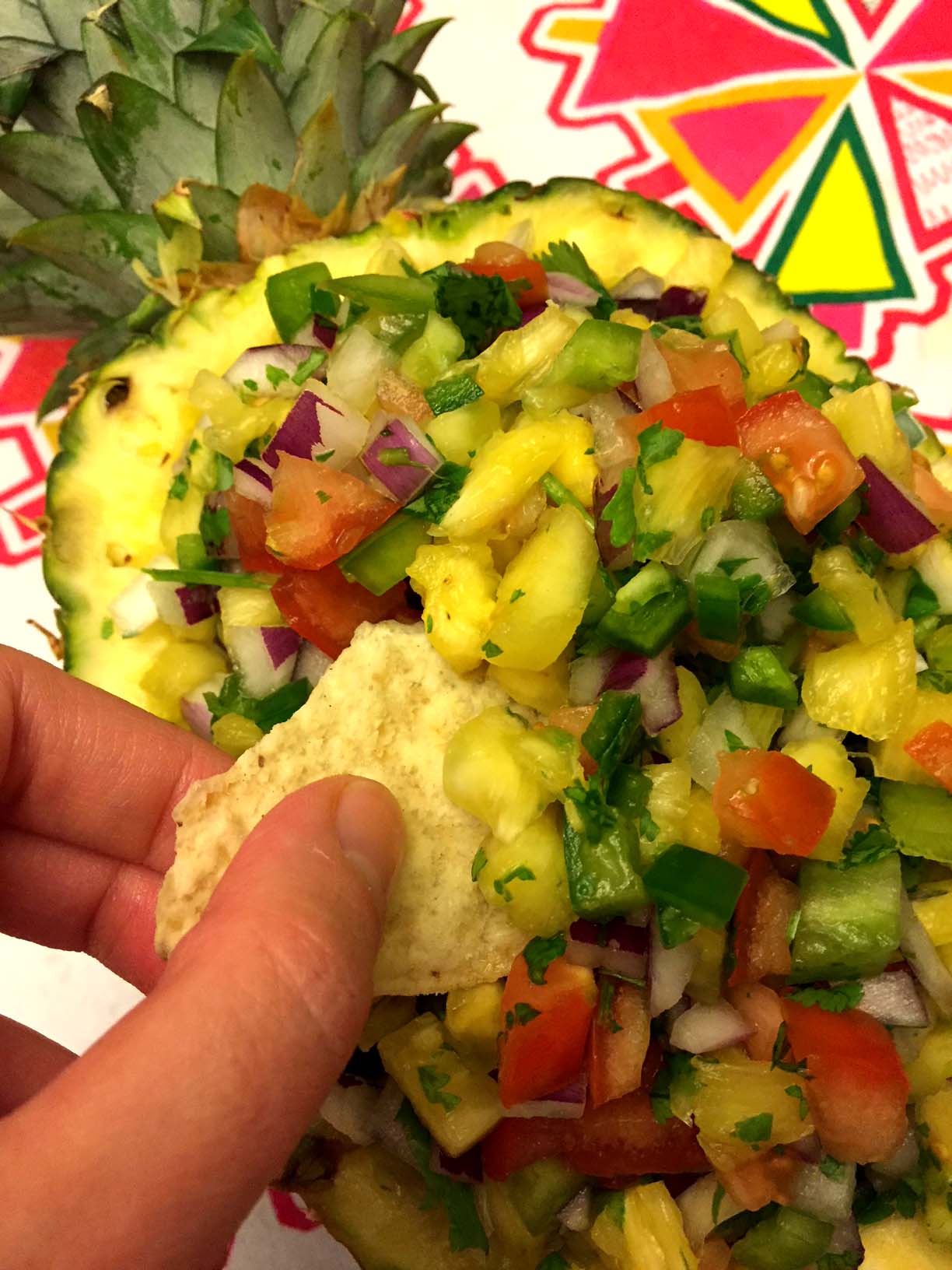 Pineapple Salsa Recipe In A Pineapple Shell Bowl – Melanie Cooks