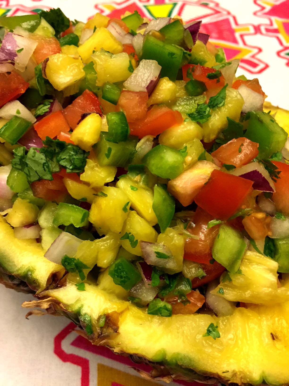 Pineapple Salsa Recipe In A Pineapple Shell Bowl – Melanie Cooks