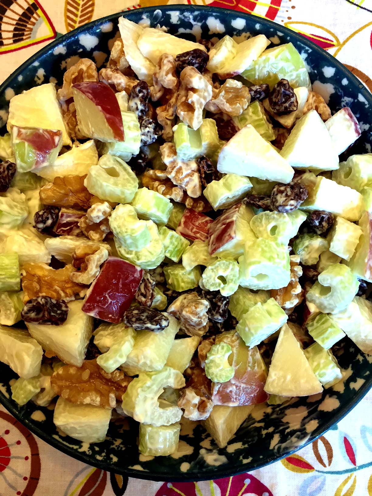Waldorf Salad With Celery, Apples, Walnuts and Raisins – Melanie Cooks