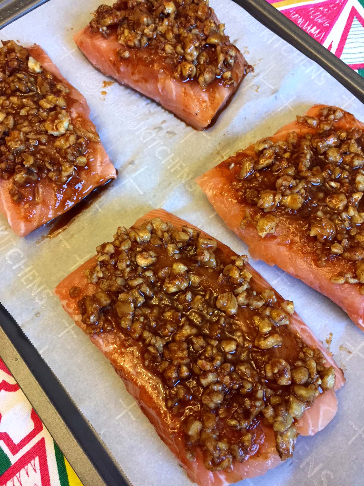 Walnut Crusted Baked Salmon – Melanie Cooks