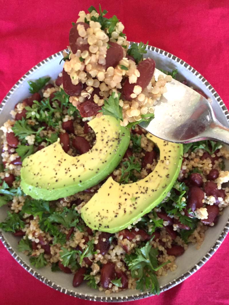 Vegan Quinoa Avocado Bowl With Beans – Melanie Cooks