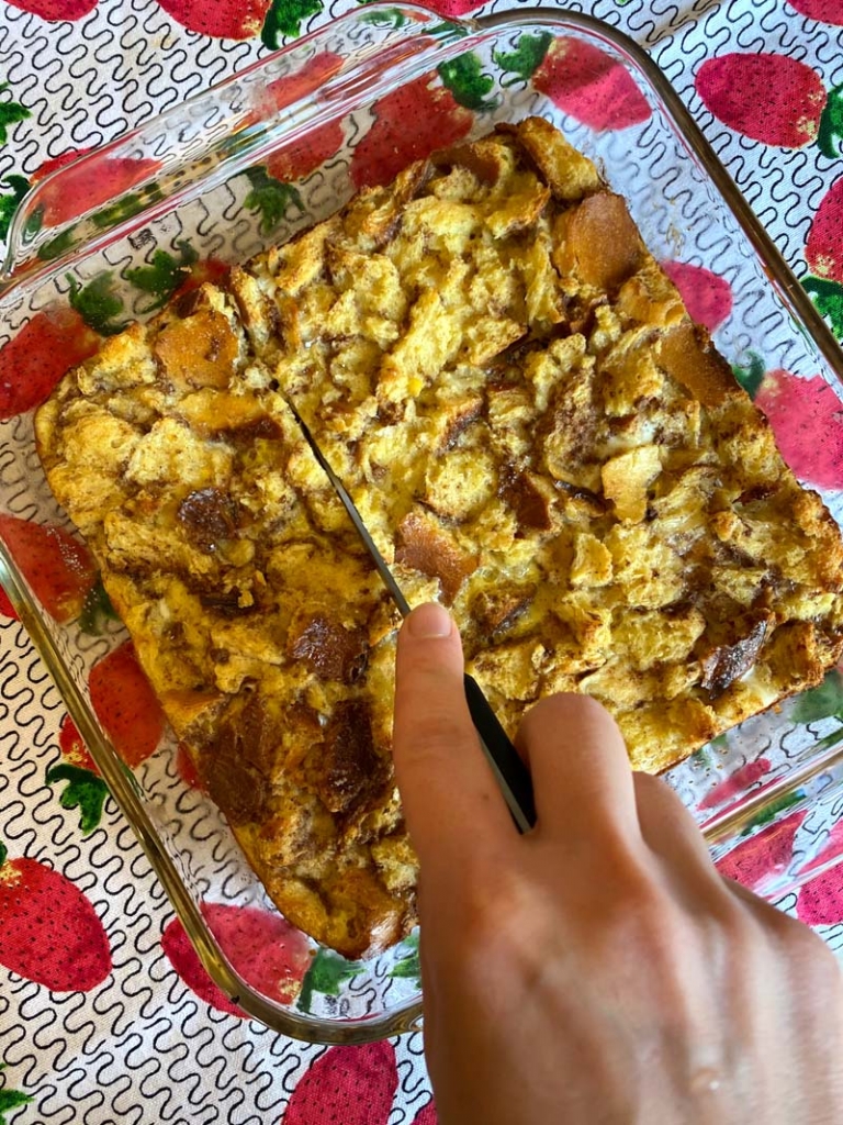 Leftover Bread Breakfast Casserole – Melanie Cooks