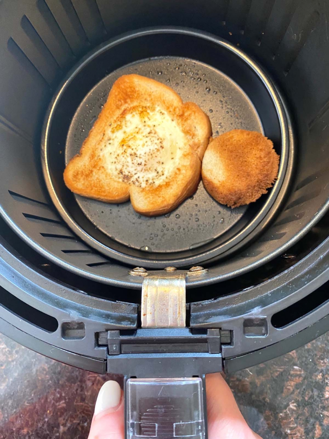 Air Fryer Egg In A Hole – Melanie Cooks