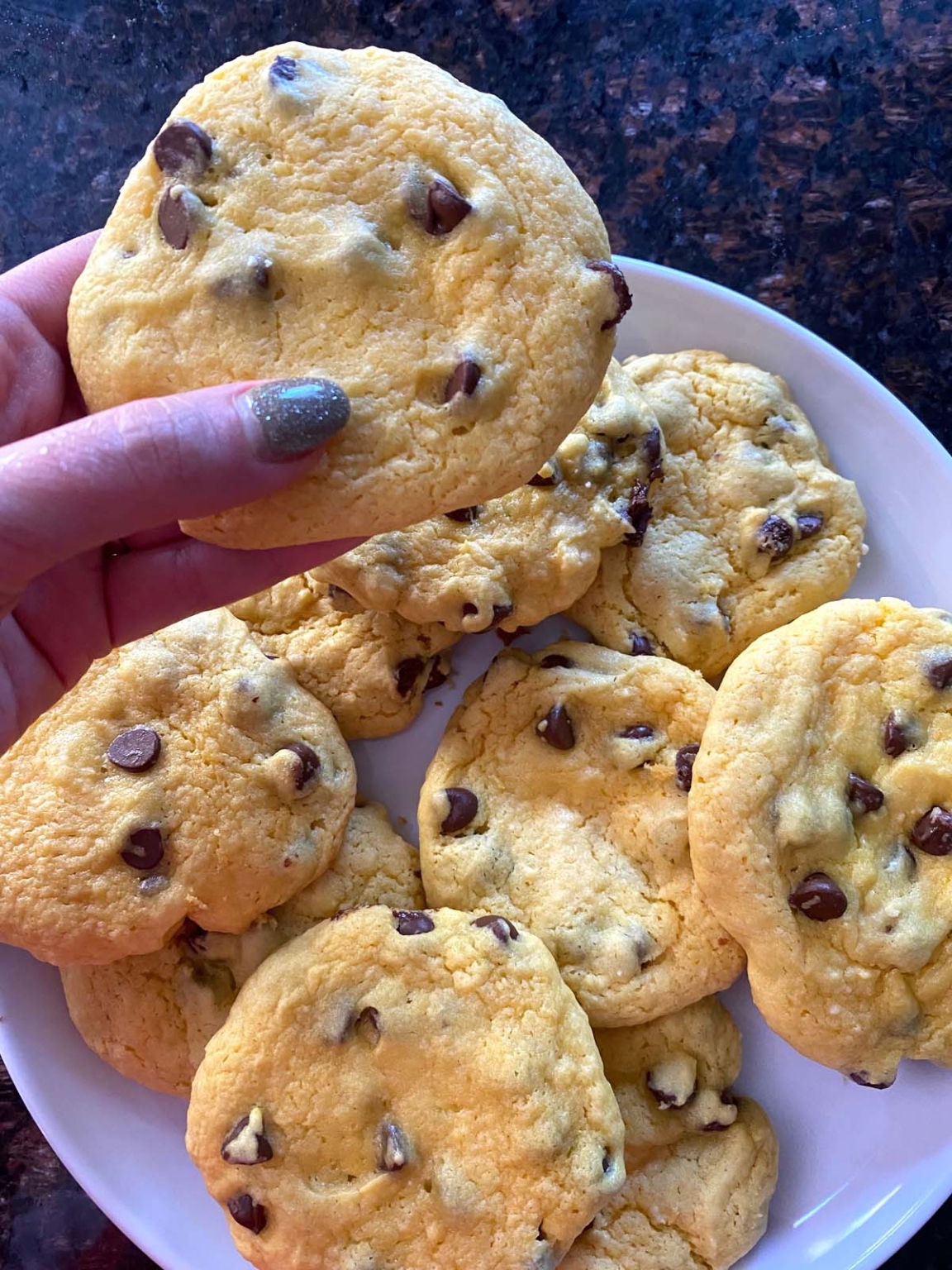 Yellow Cake Mix Cookies With Chocolate Chips – Melanie Cooks