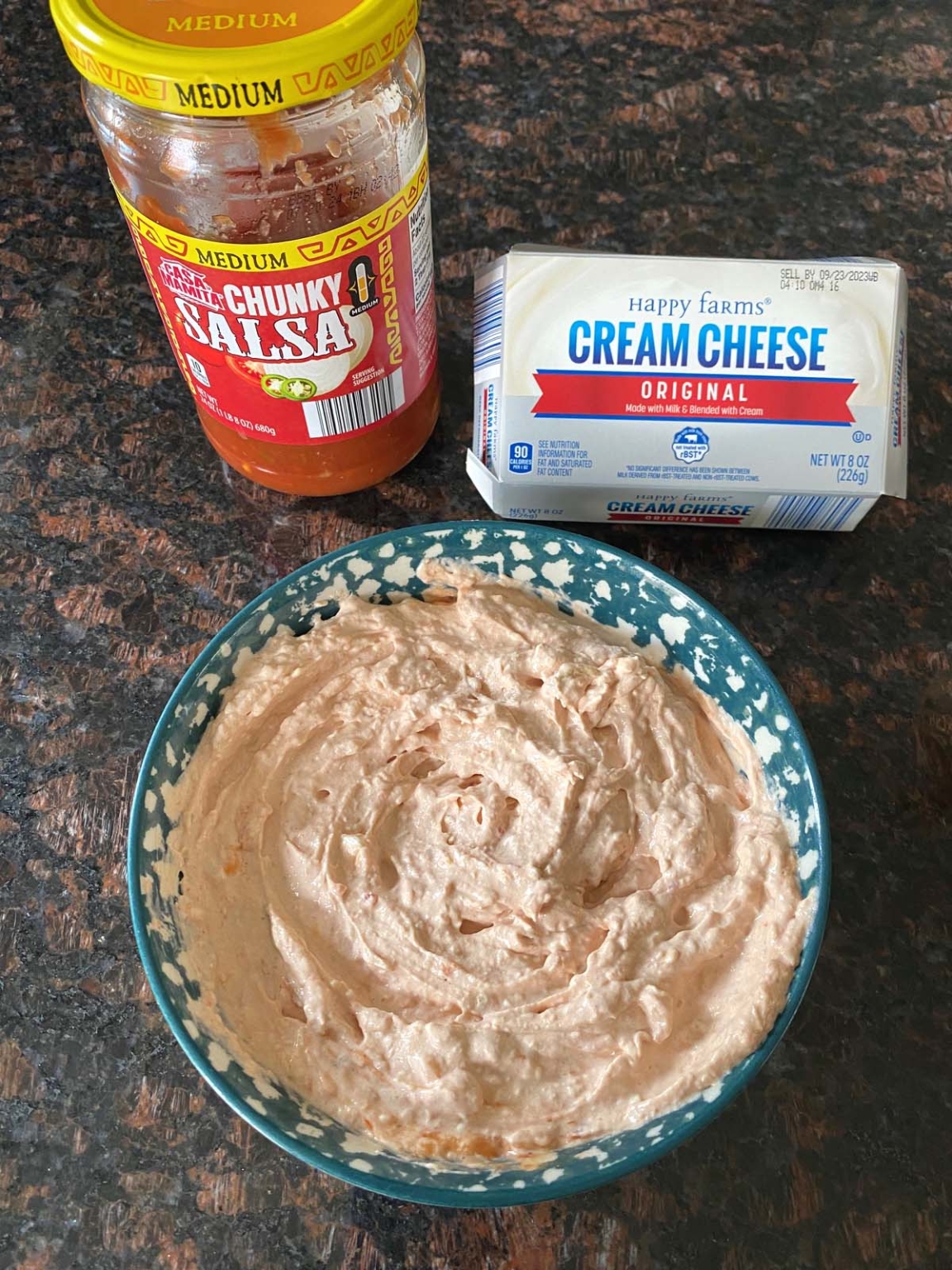 Cream Cheese And Salsa Dip – Melanie Cooks