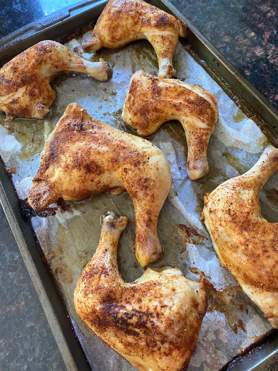 Baked Chicken Leg Quarters – Melanie Cooks