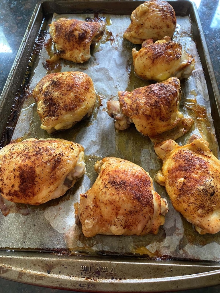 Baked Bone-In Chicken Thighs – Melanie Cooks