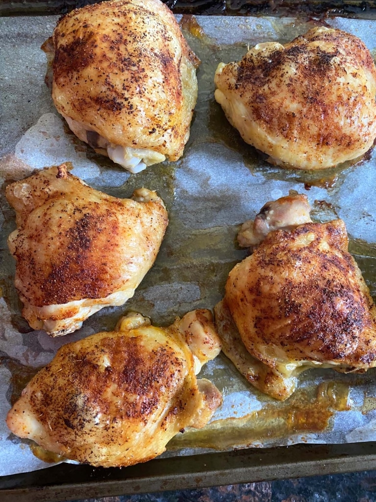 Baked Bone-In Chicken Thighs – Melanie Cooks