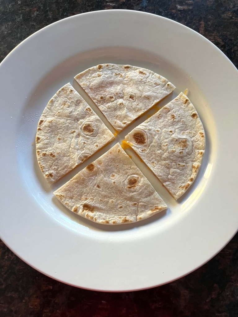 Microwave Cheese Quesadilla – Melanie Cooks