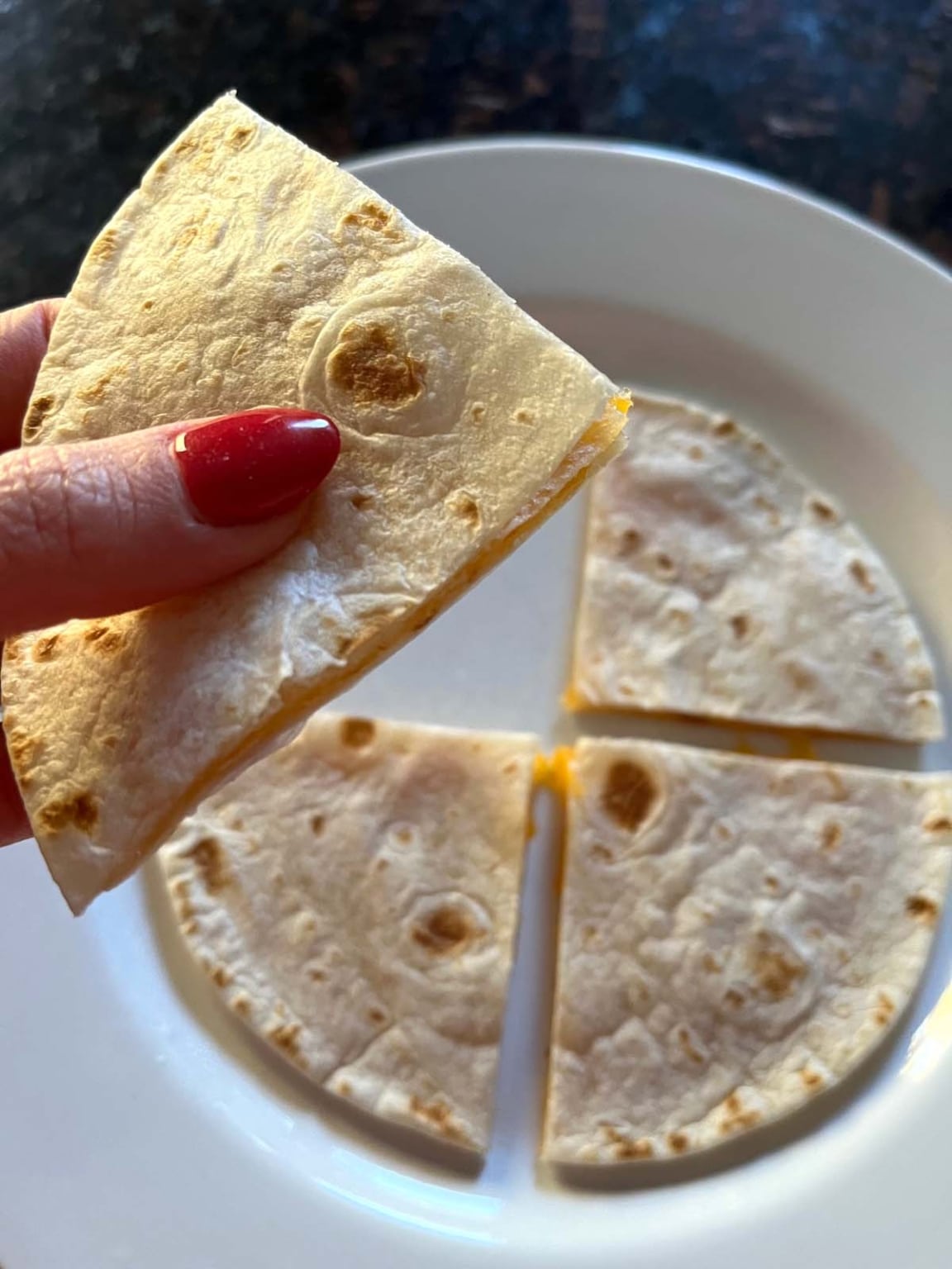 Microwave Cheese Quesadilla – Melanie Cooks