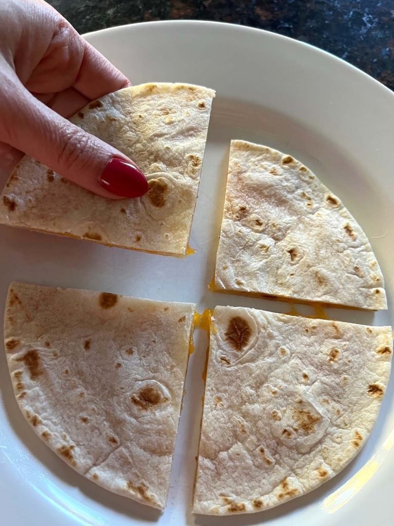 Microwave Cheese Quesadilla – Melanie Cooks
