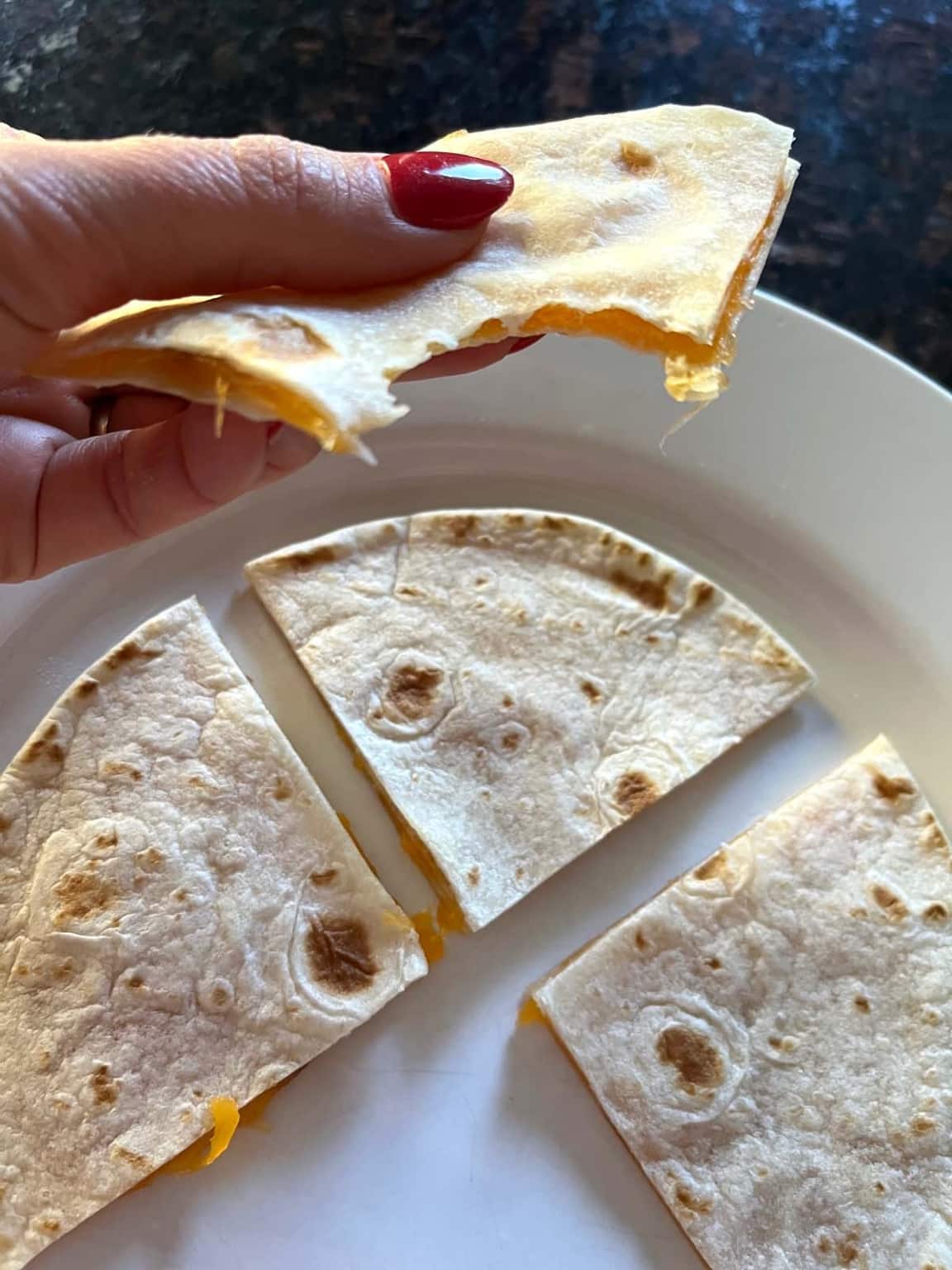Microwave Cheese Quesadilla – Melanie Cooks