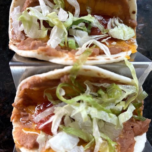 Microwave Refried Bean and Cheese Tacos 5-Minute Recipe – Melanie Cooks