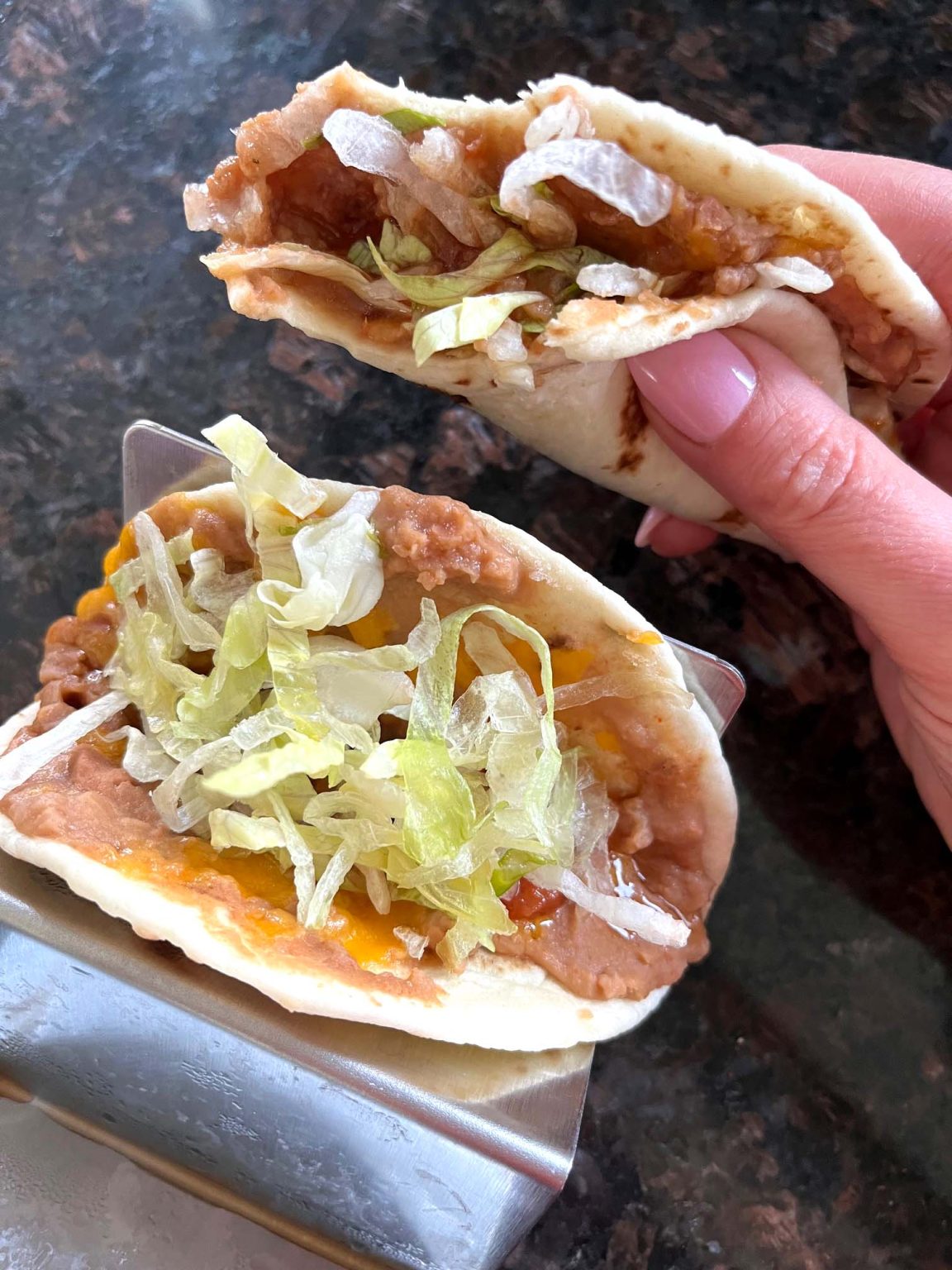 Microwave Refried Bean and Cheese Tacos 5-Minute Recipe – Melanie Cooks