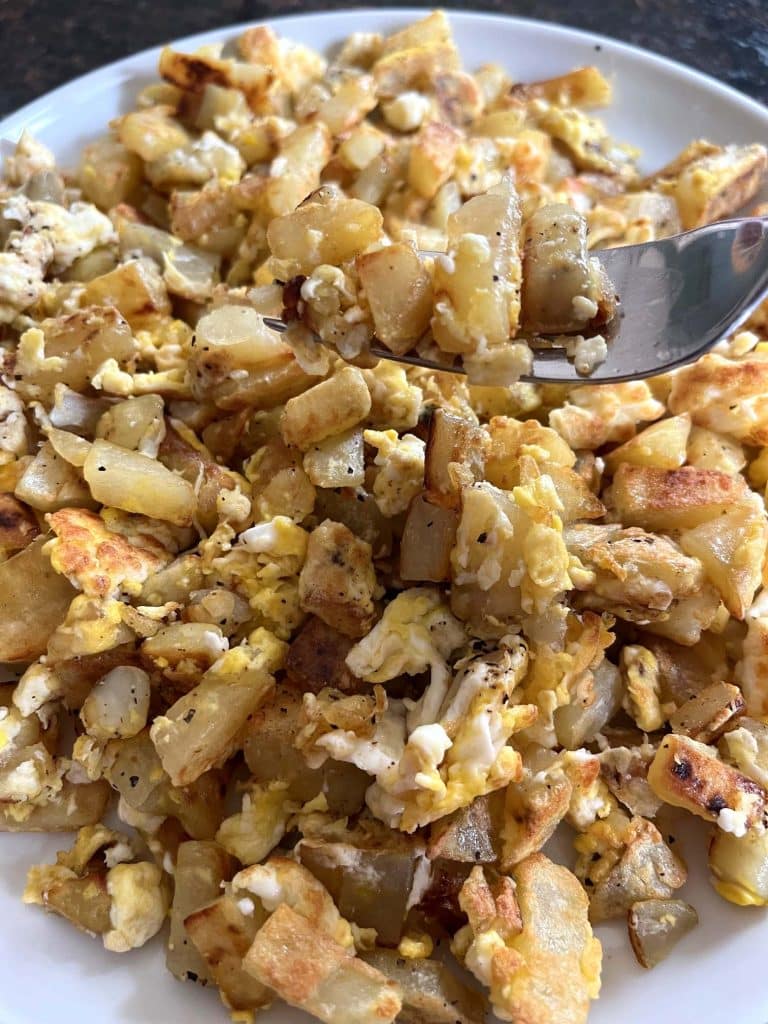 Fried Potatoes And Eggs Recipe Easy Breakfast Idea Melanie Cooks