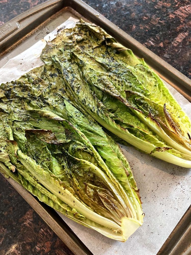 Roasted Romaine Lettuce Hearts Recipe – Melanie Cooks