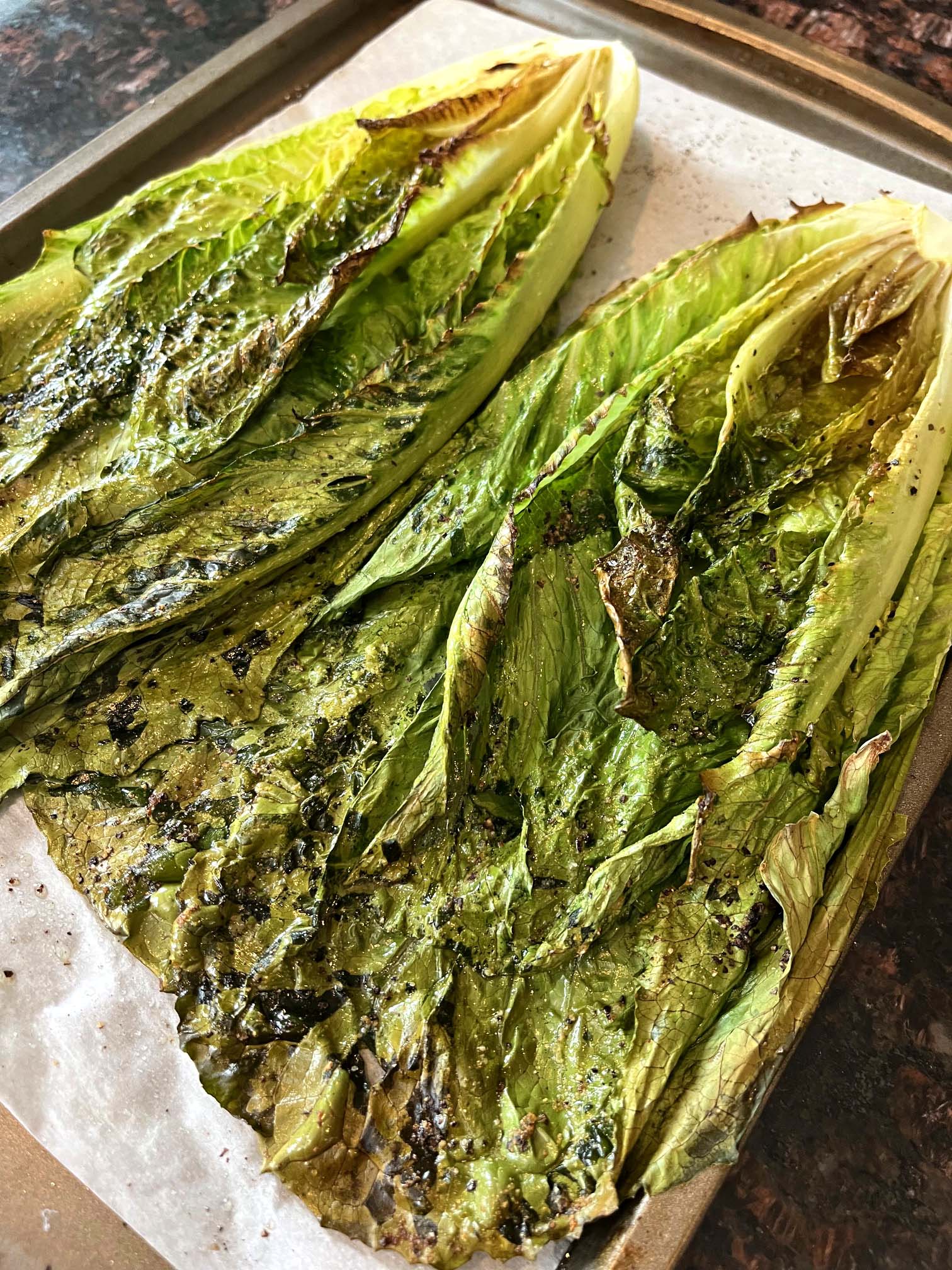 Roasted Romaine Lettuce Hearts Recipe – Melanie Cooks