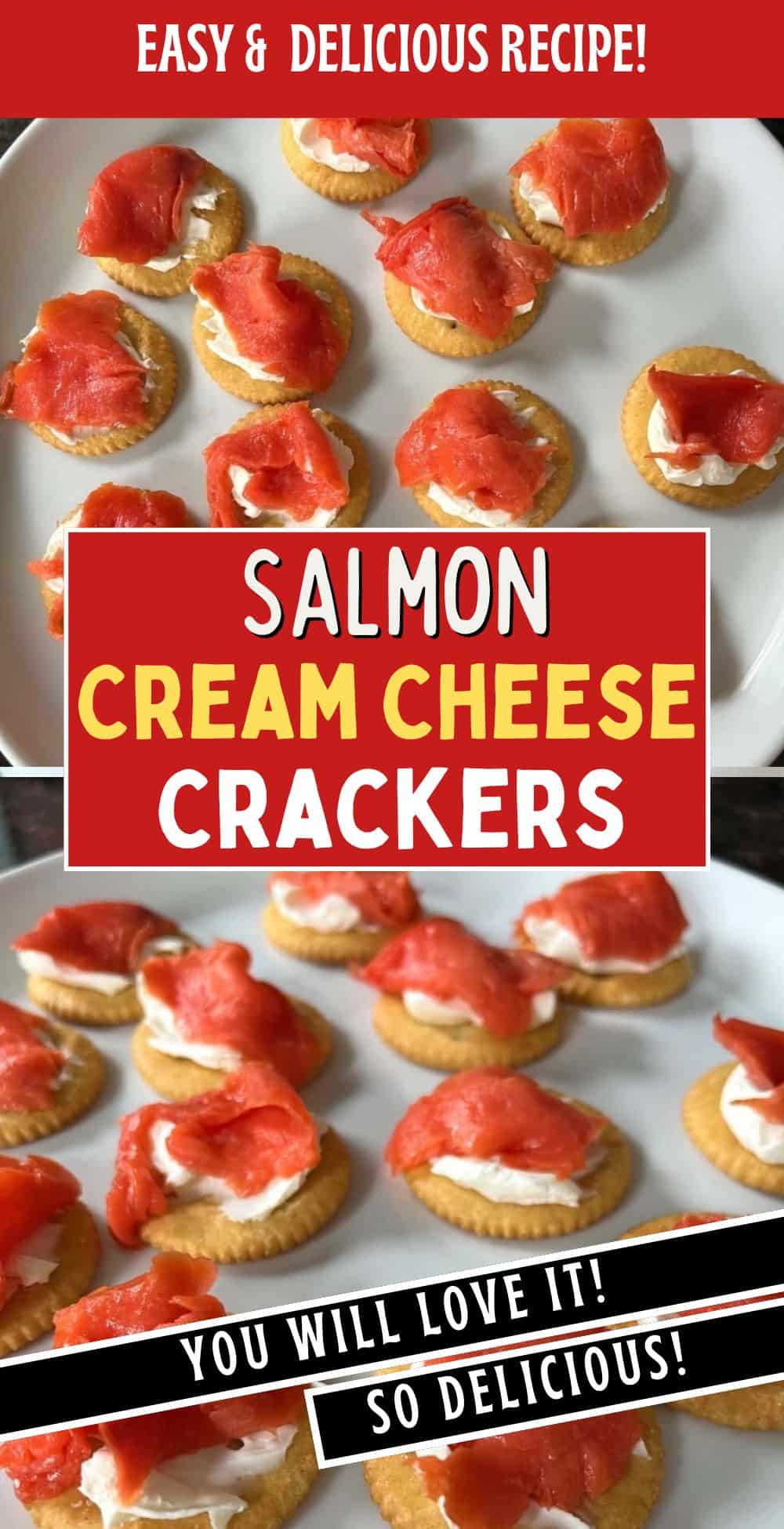 Smoked Salmon and Cream Cheese on Crackers – Easy Appetizer Recipe ...