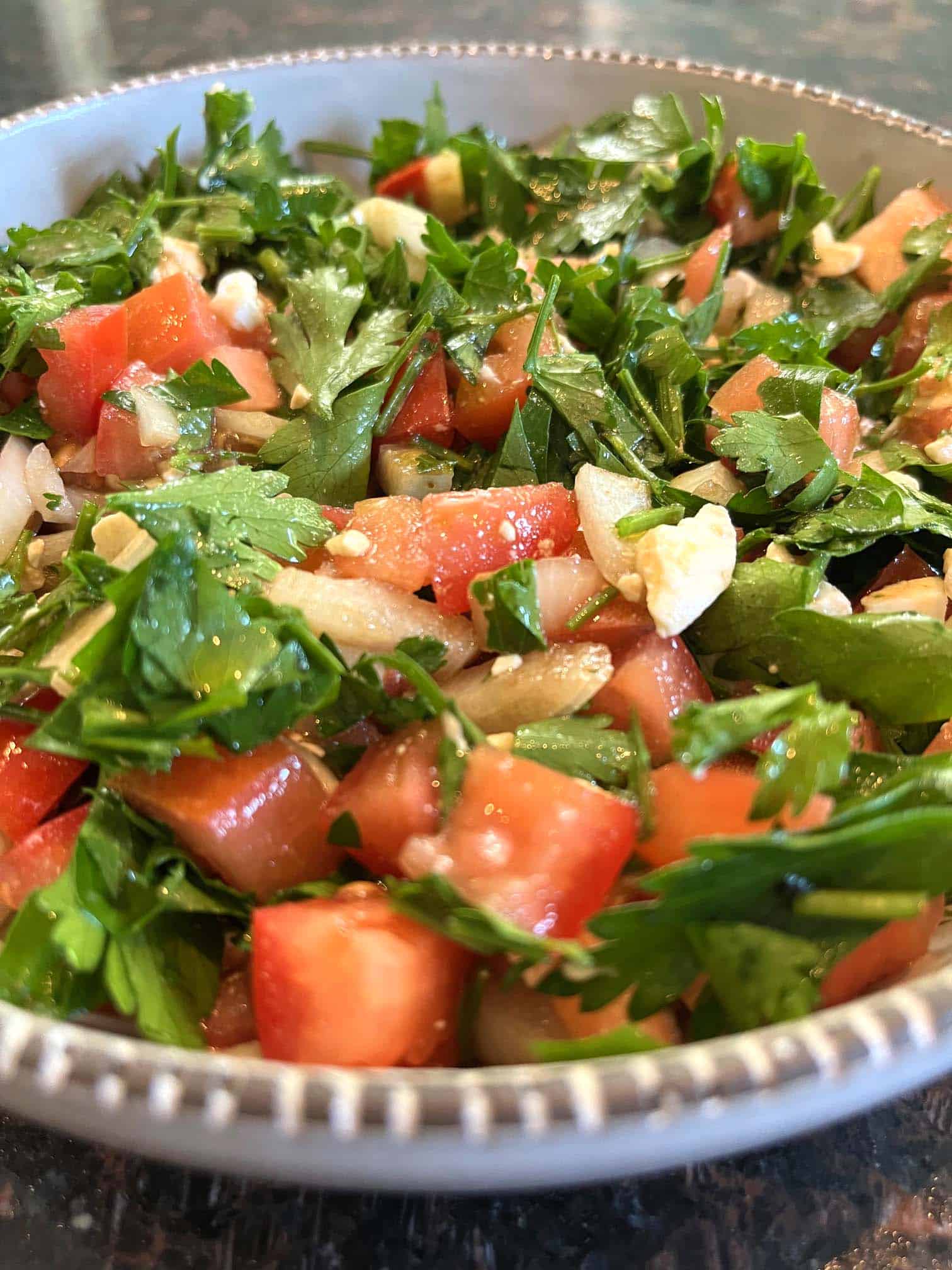 Fresh Parsley Salad Recipe With Tomatoes And Feta – Melanie Cooks