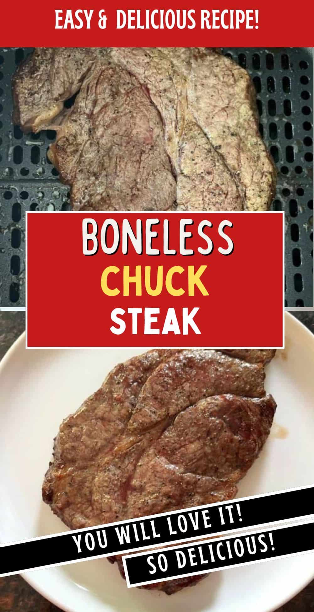 Air Fryer Boneless Chuck Steak Recipe – Juicy And Tender – Melanie Cooks