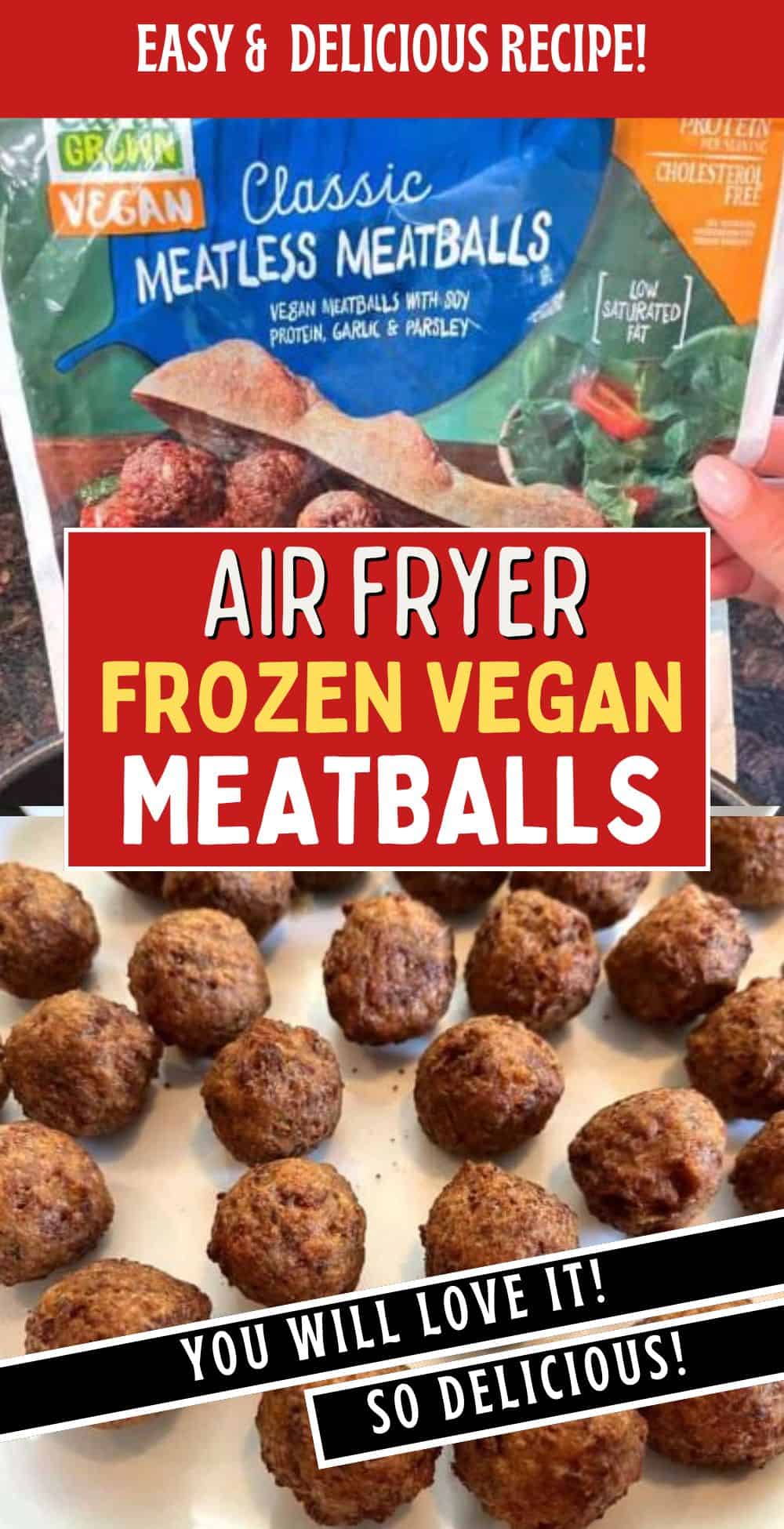 Aldi Earth Grown Meatless Meatballs in Air Fryer – Vegan Dinner ...