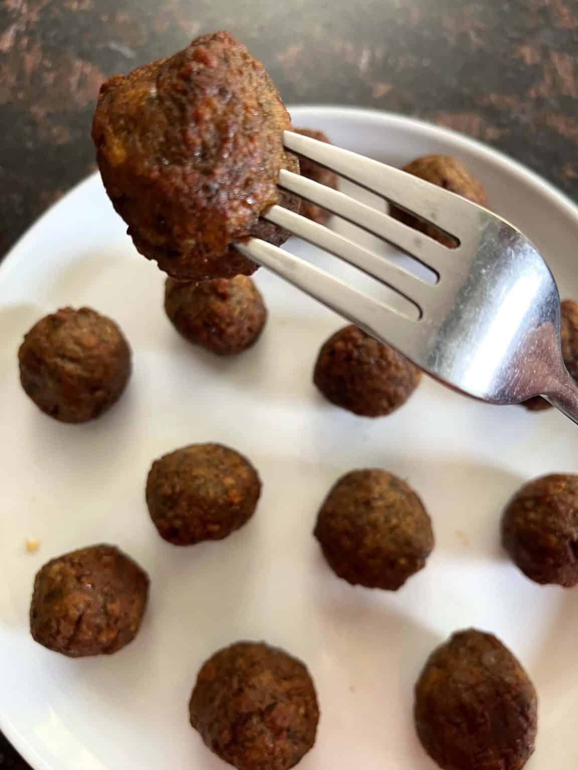Air Fryer Impossible Vegan Meatballs – Plant-Based Protein Main Dish ...