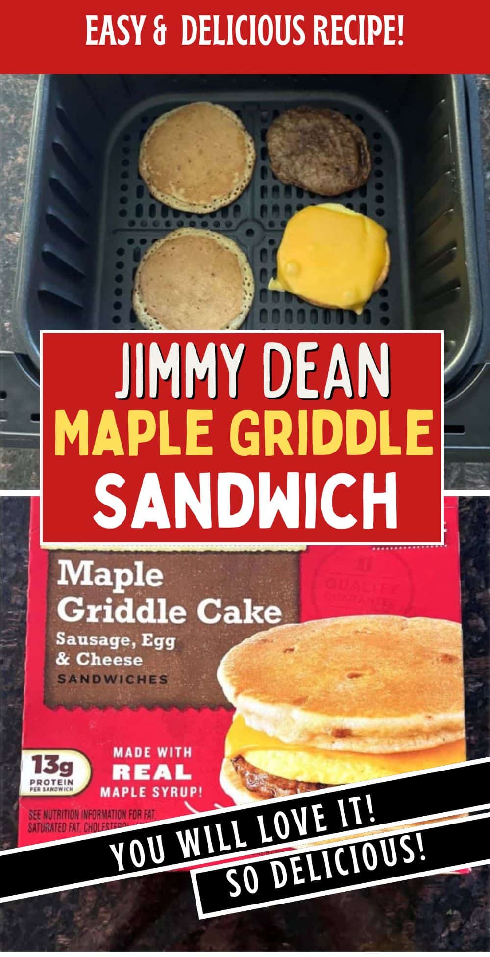 Air Fryer Jimmy Dean Maple Griddle Cake Sandwich (7 Minutes)! – Melanie ...