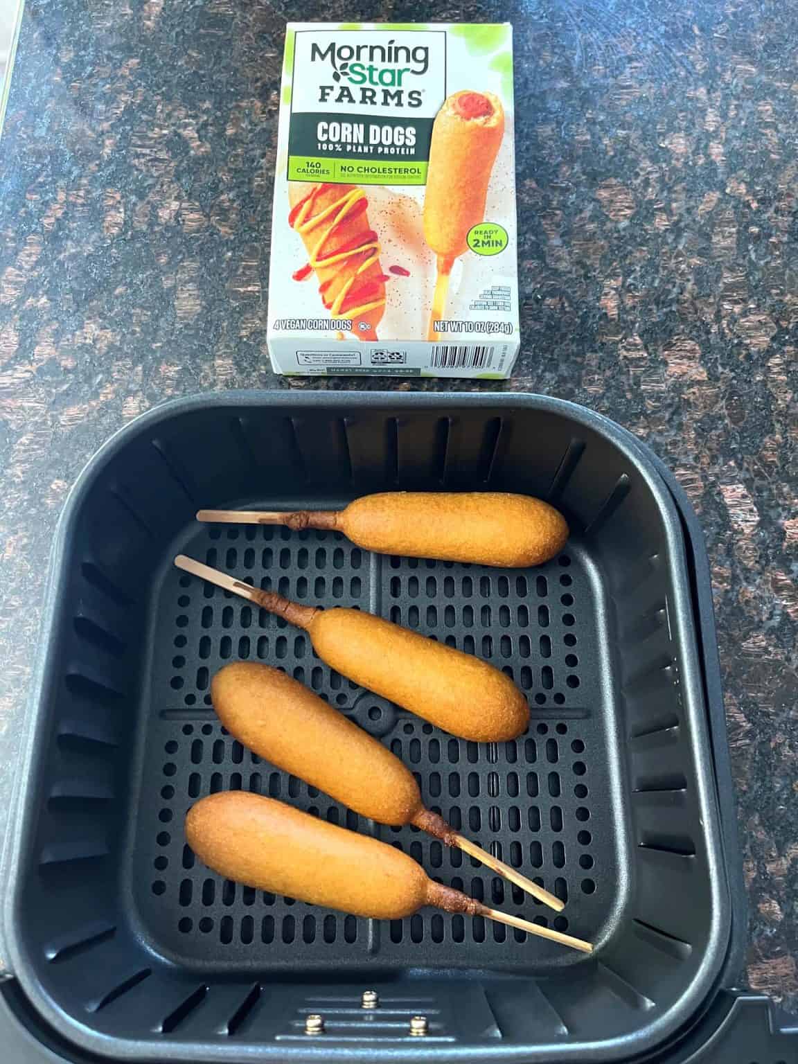 Air Fryer Morningstar Vegan Corn Dogs – Melanie Cooks
