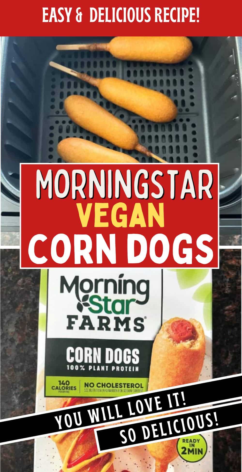 Air Fryer Morningstar Vegan Corn Dogs – Melanie Cooks