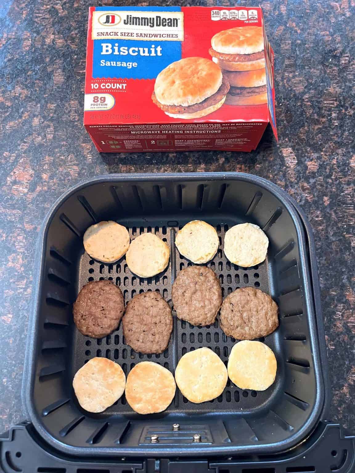 Jimmy Dean Biscuit Sausage Sandwiches In Air Fryer: Easy Crispy ...