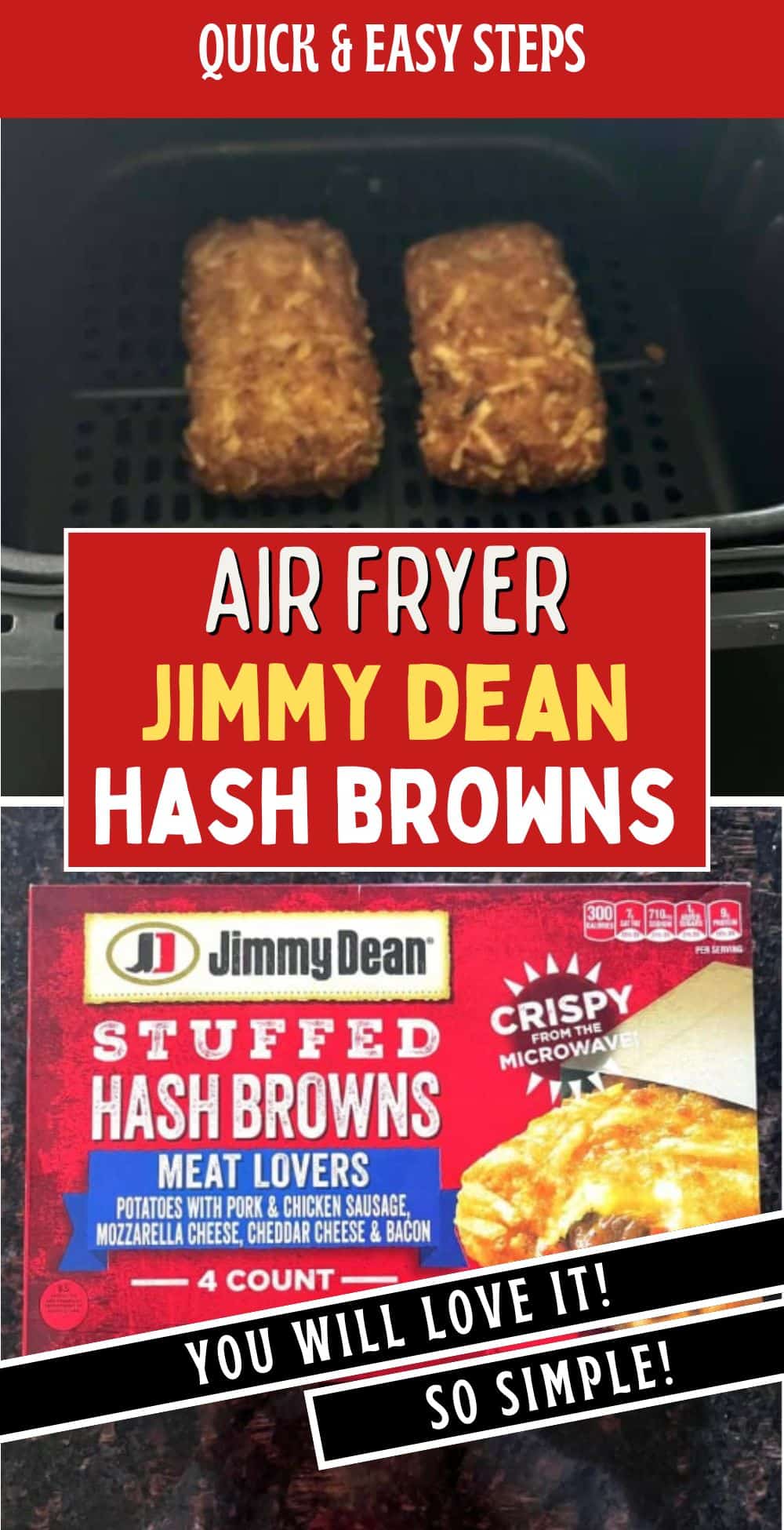 Jimmy Dean Stuffed Hashbrowns In Air Fryer – Extremely Crispy ...