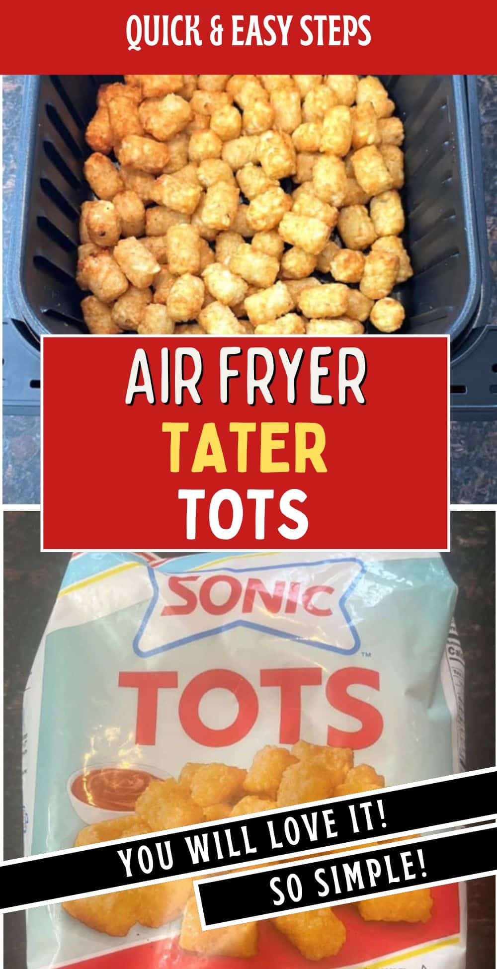 Sonic Tater Tots In The Air Fryer (Quick & Crispy!) – Melanie Cooks