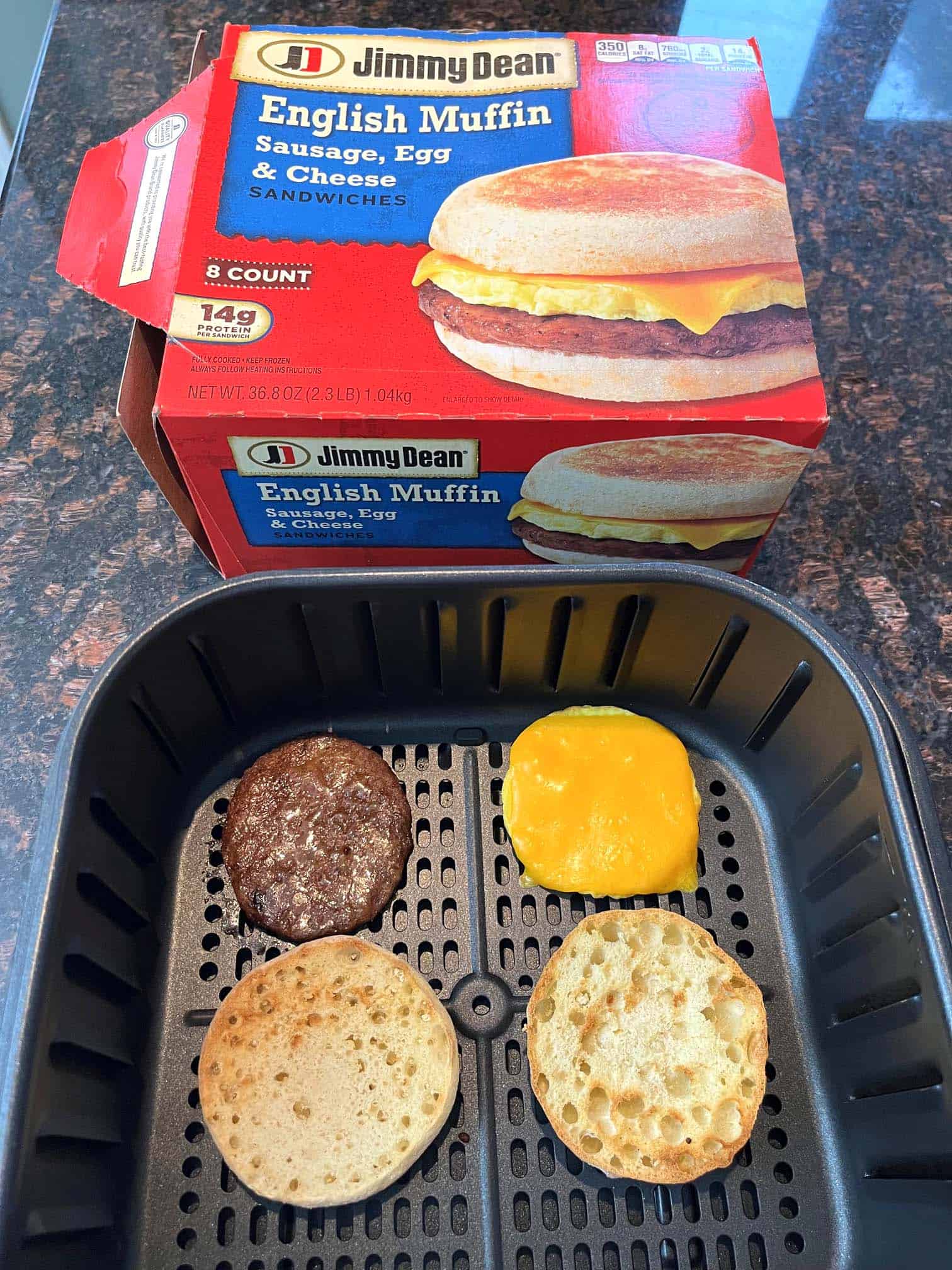 Jimmy Dean English Muffin Breakfast Sandwich In The Air Fryer – Melanie ...