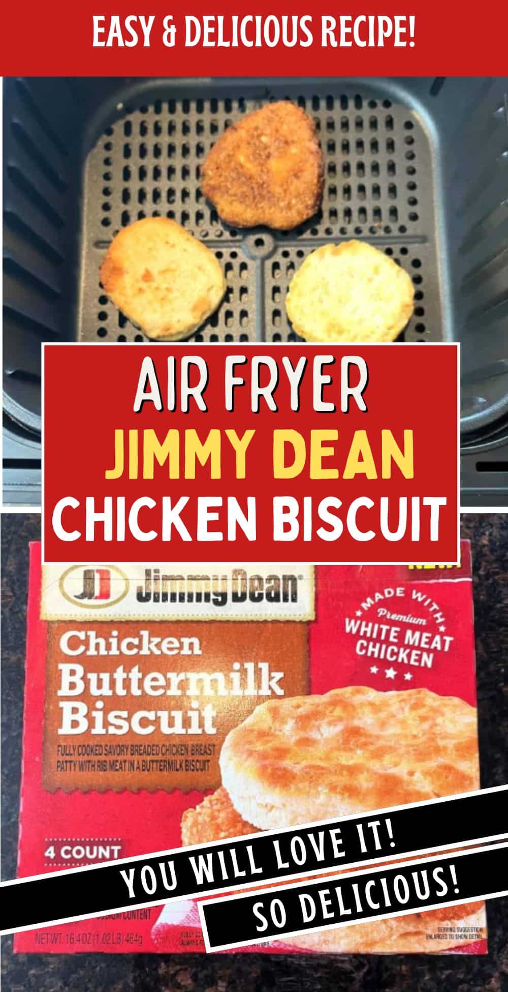Jimmy Dean Chicken Biscuit In The Air Fryer – Quick & Crispy! – Melanie ...
