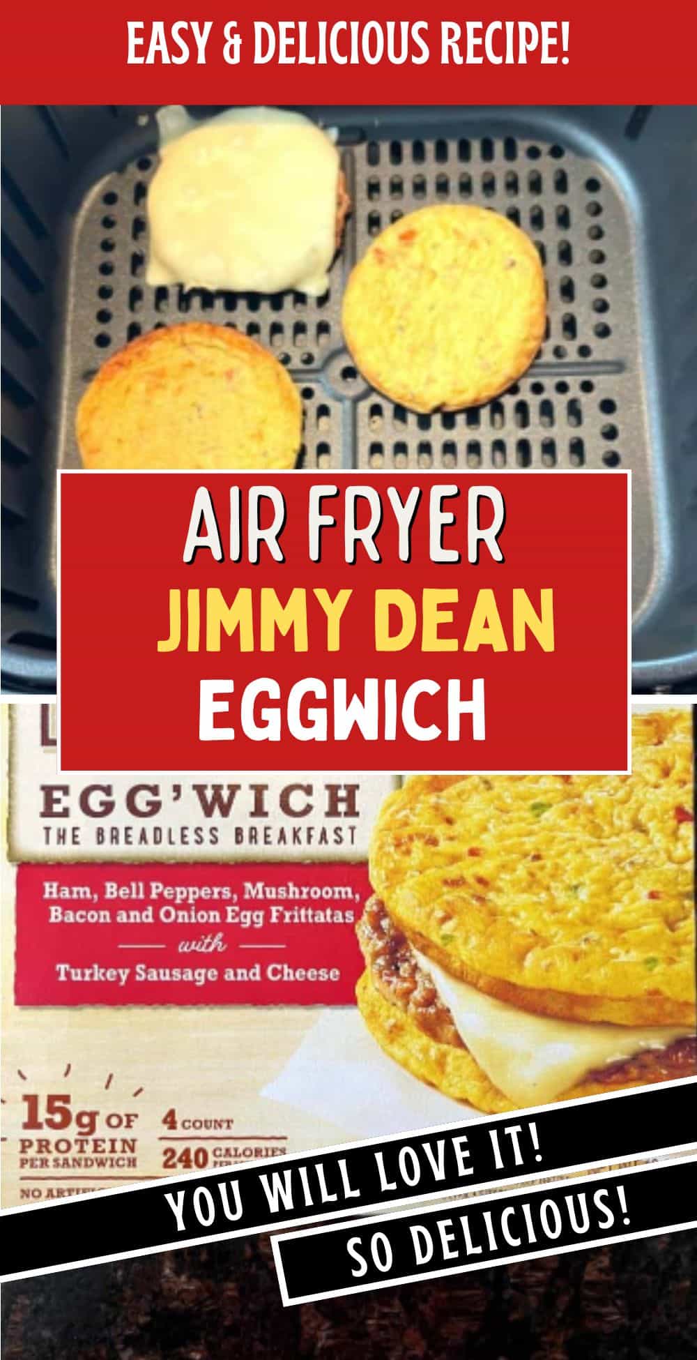 Jimmy Dean Delights Eggwich In Air Fryer – Quick & Crispy! – Melanie Cooks
