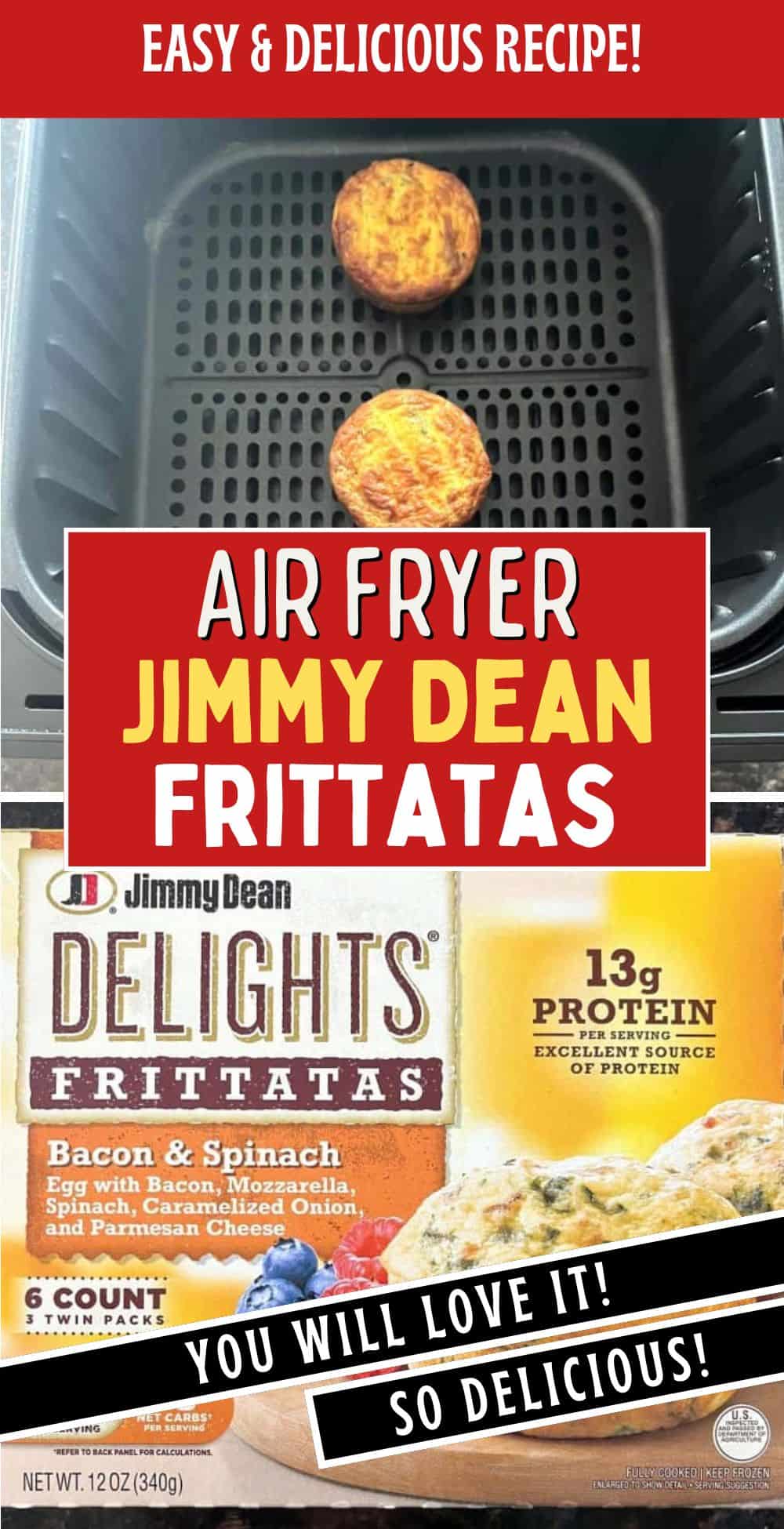 Air Fryer Jimmy Dean Delights Frittatas: Healthy Quick Breakfast ...