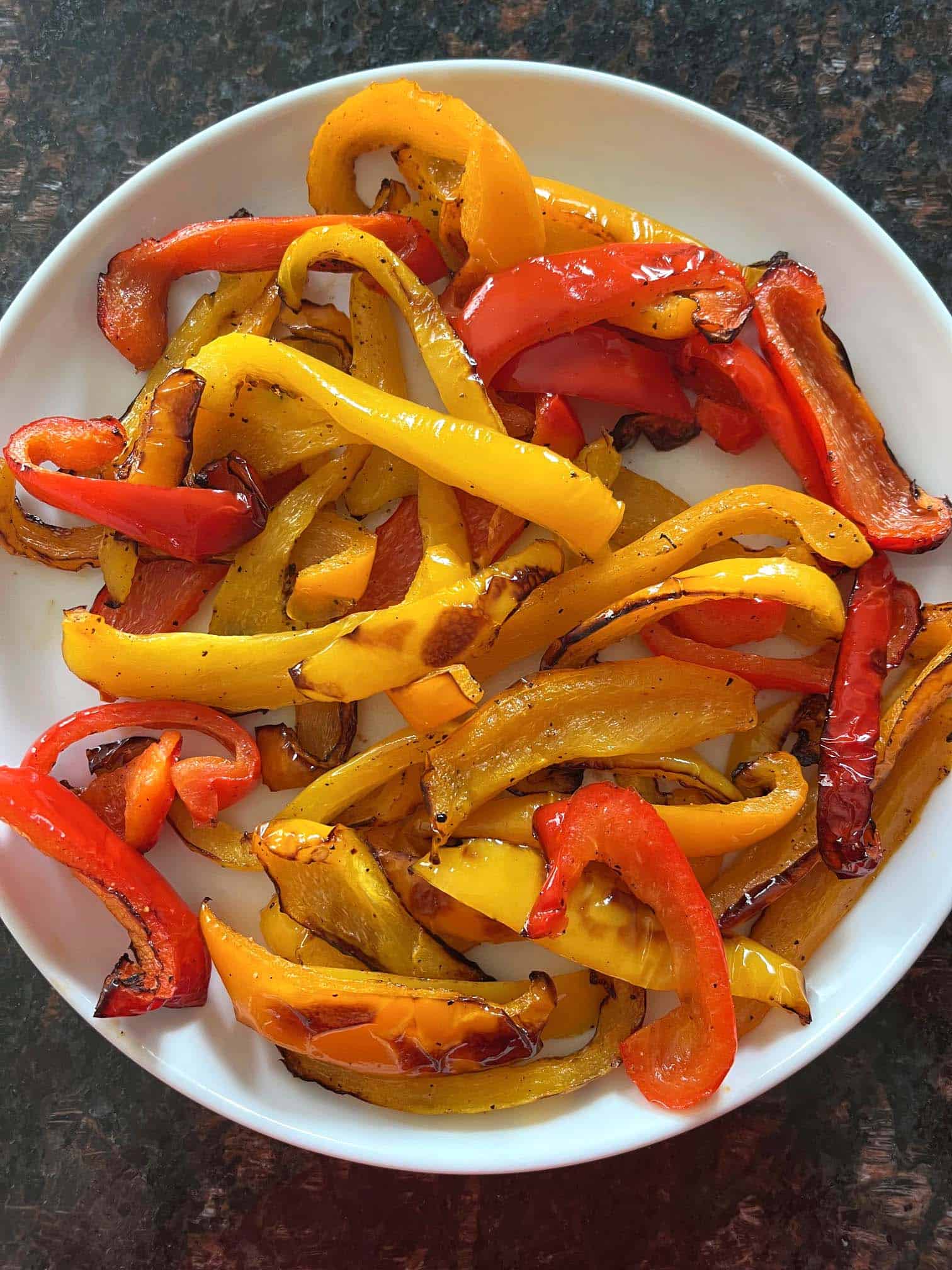 Air Fryer Roasted Tri-Color Rainbow Bell Peppers Recipe – Melanie Cooks
