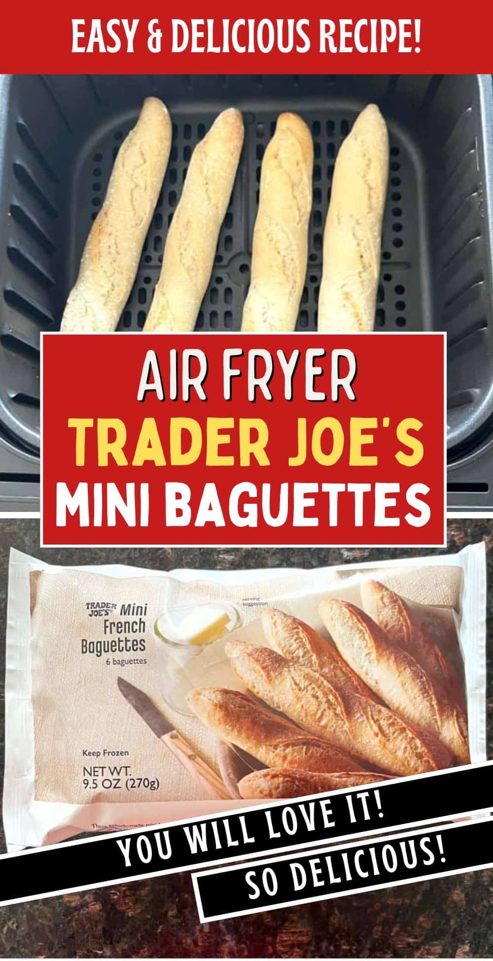Air Fryer Trader Joe’s Mini French Baguettes – Melanie Cooks