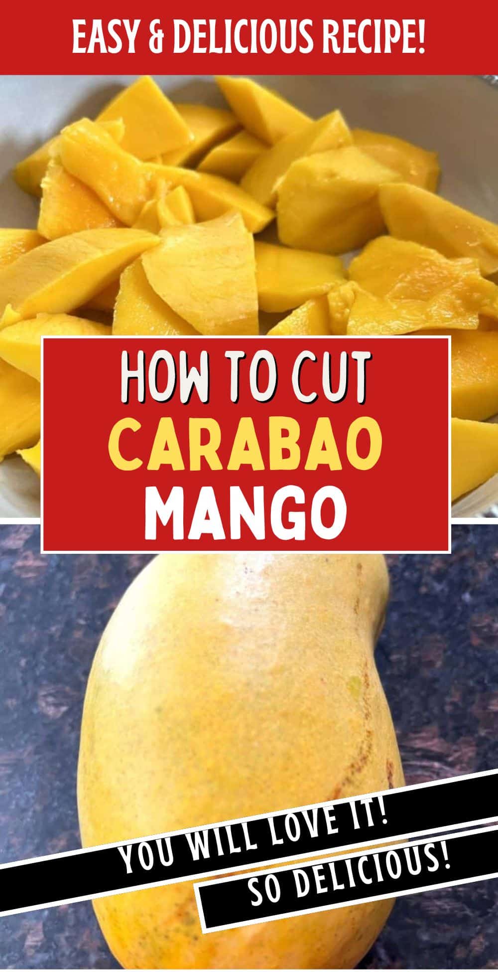 How to Cut Philippine Carabao Mango: Easy Step-by-Step Guide – Melanie ...