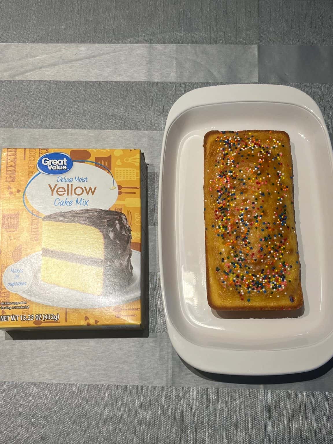 Small Cake With 1 Cup Of Cake Mix In A Loaf Pan – Melanie Cooks