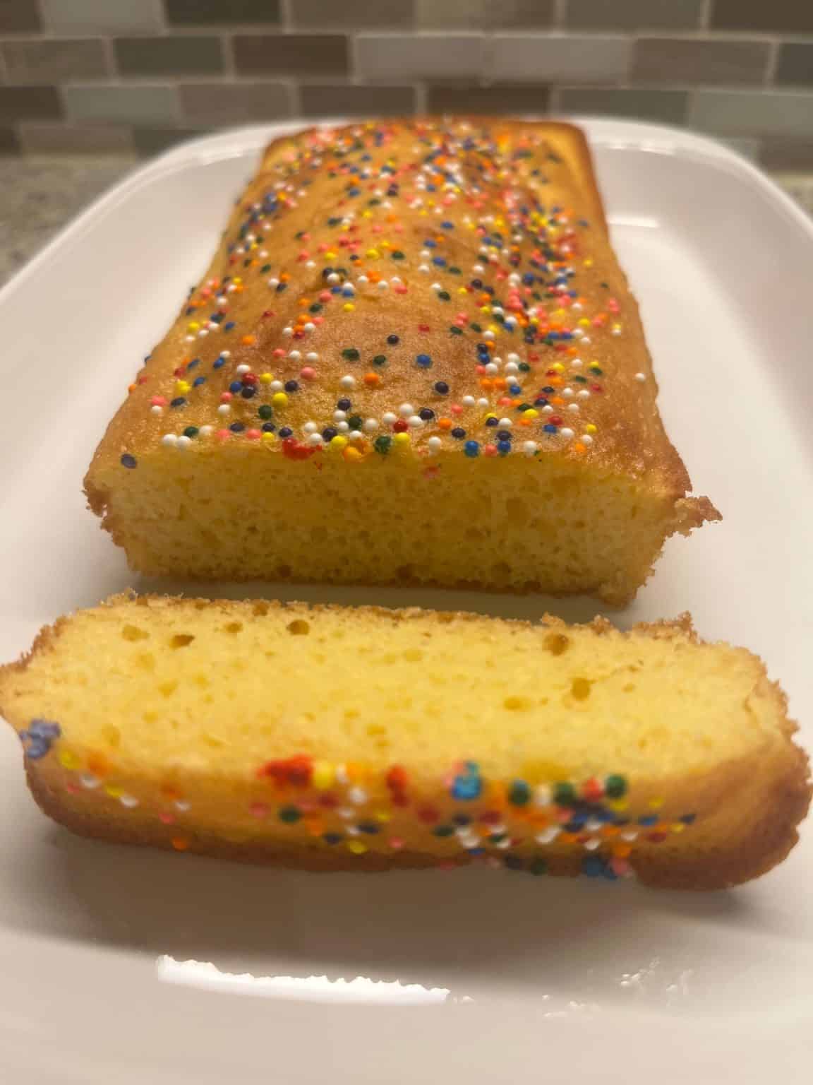 Small Cake With 1 Cup Of Cake Mix In A Loaf Pan – Melanie Cooks