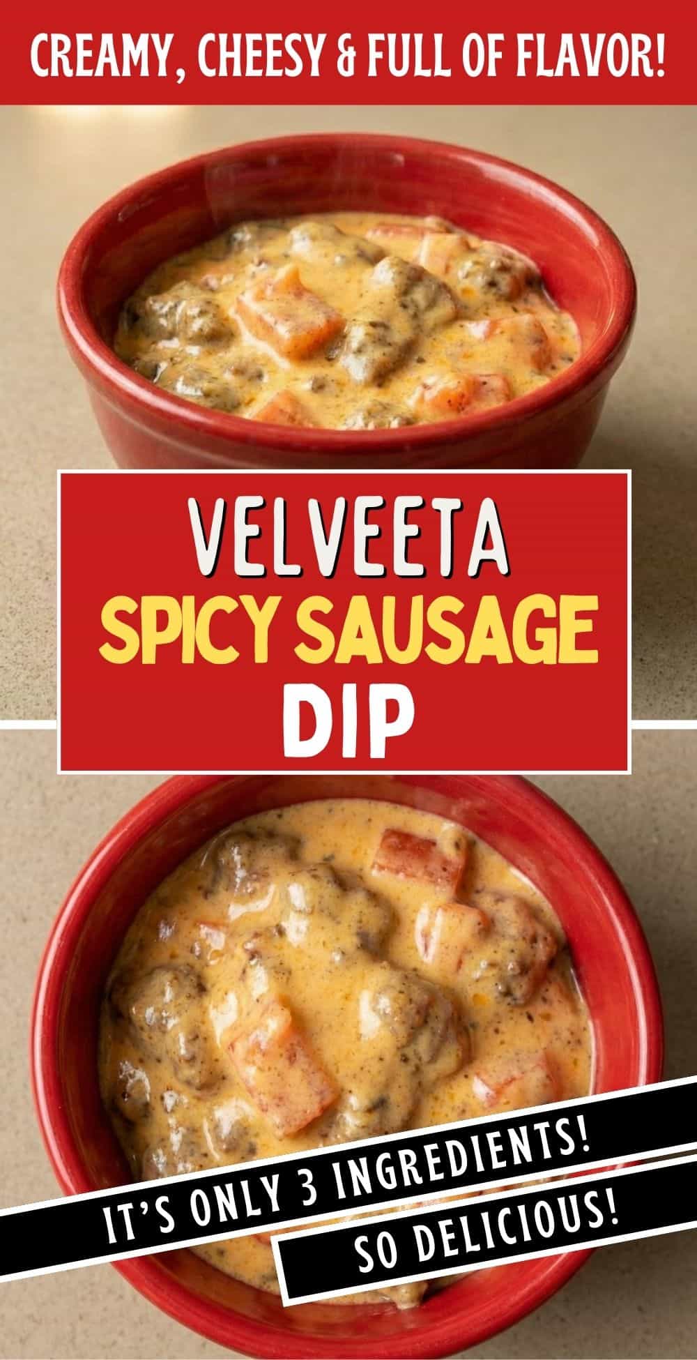 Cheesy Spicy Velveeta Rotel Sausage Dip Recipe – Melanie Cooks
