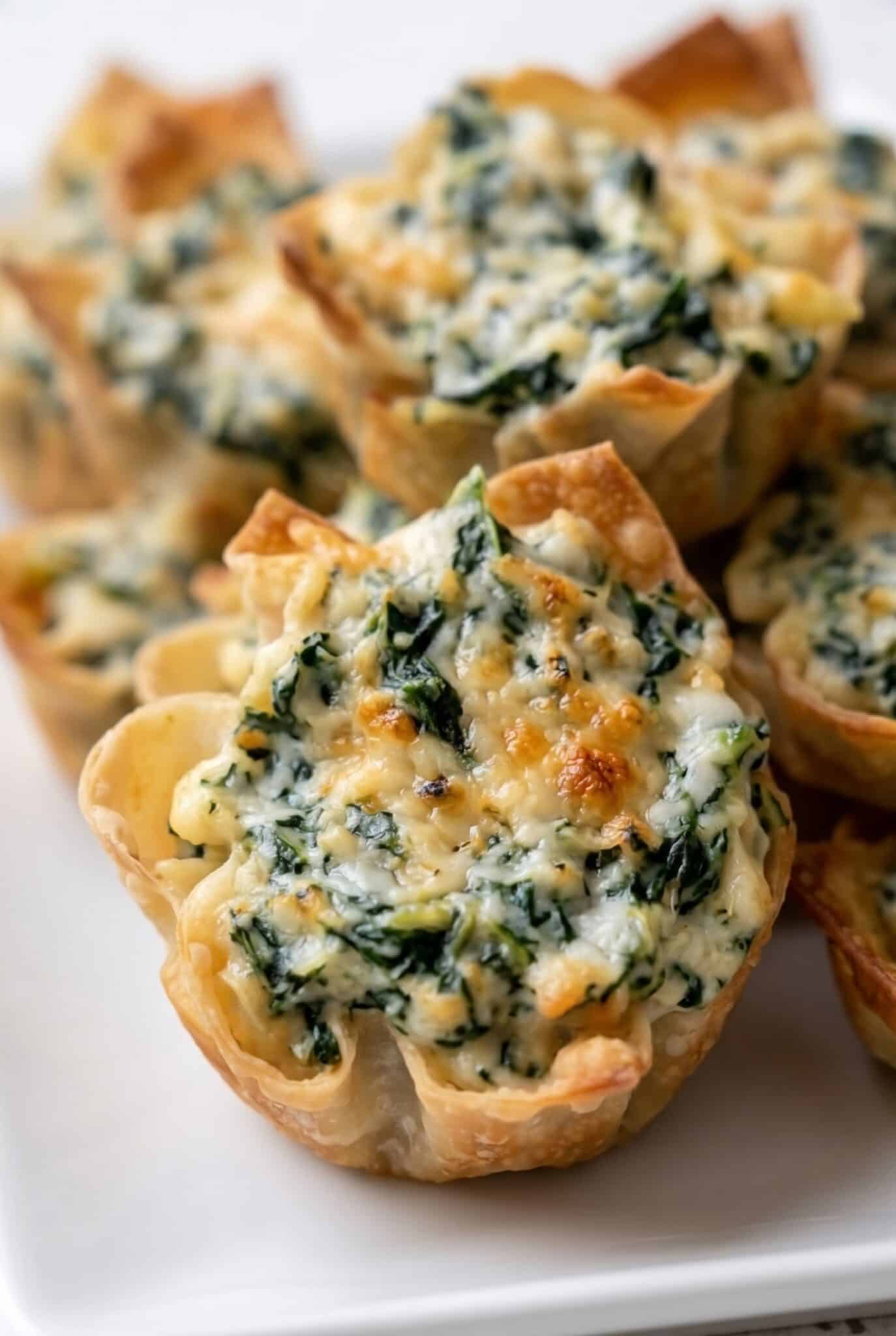 Spinach & Artichoke Wonton Cups Recipe (Perfect Party Appetizer ...